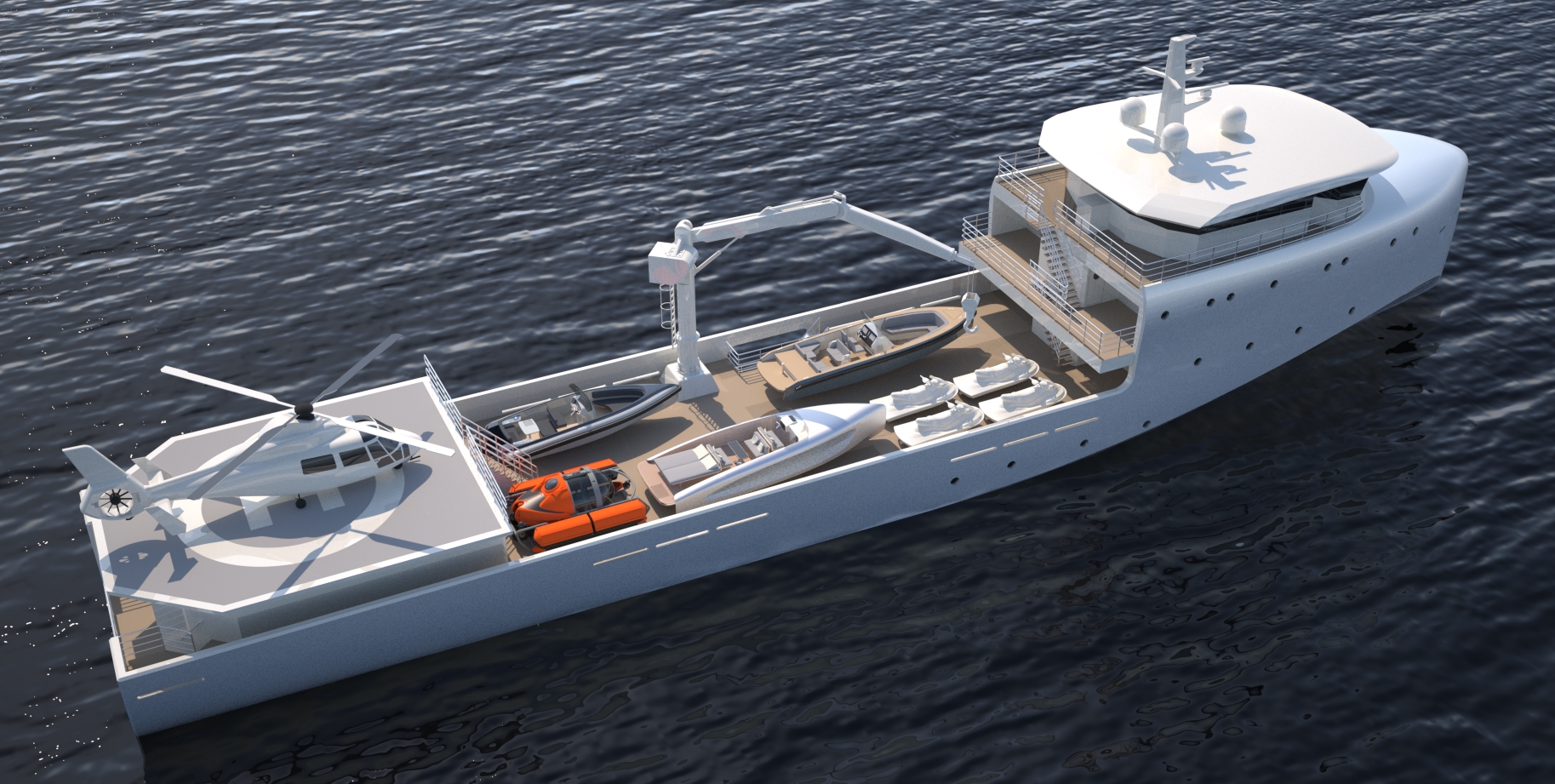 Superyacht Support Vessel for Personal Submarines - U-Boat Worx - U ...